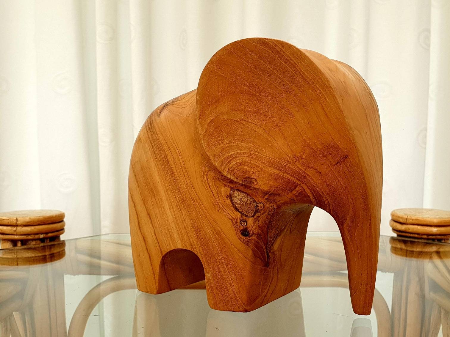 Abstract Teak Root Elephant Minimalist Solid Hardwood - Etsy