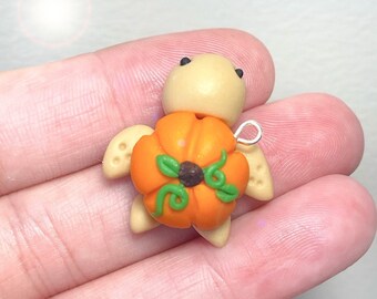 Pumpkin Bear Polymer Clay Charm Kawaii Fall Charms - Etsy