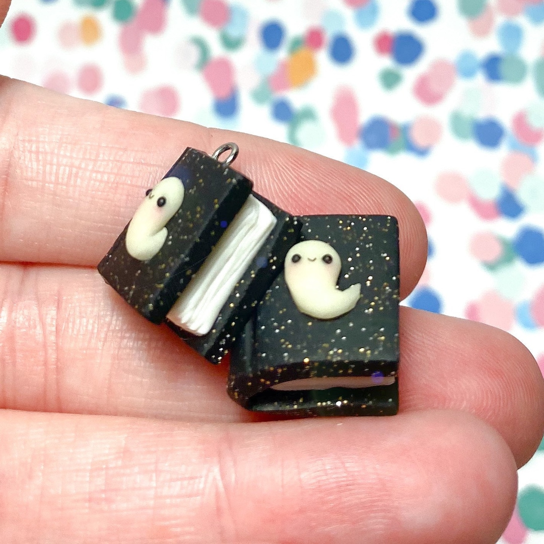 Ghost Stories Book Charm- Polymer Clay Charm- Stitch Marker - Etsy