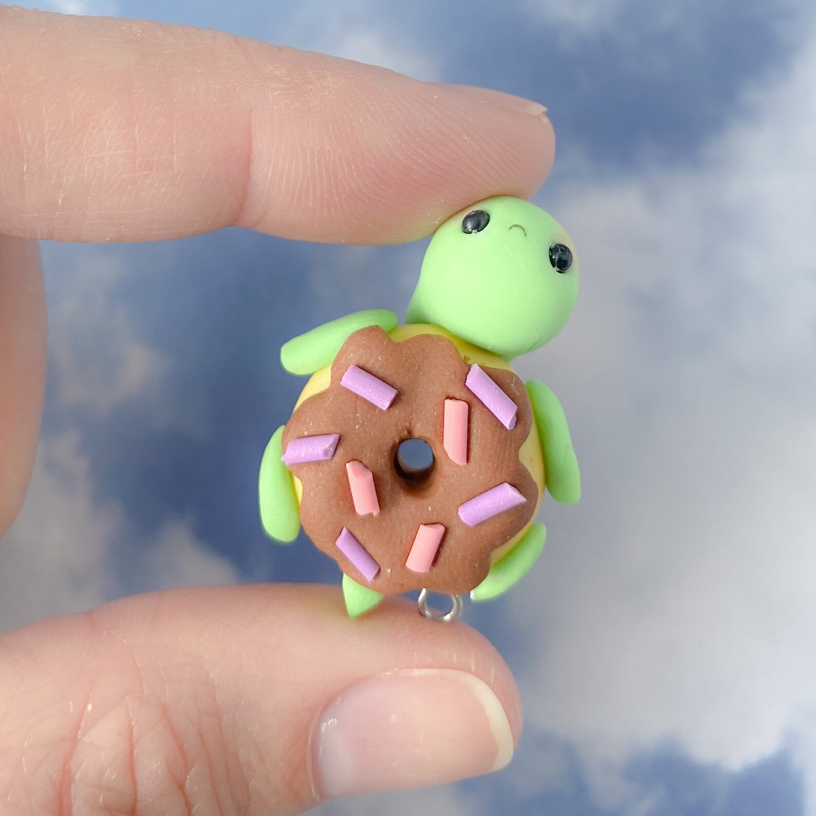 Mini Turtle Donuts-kawaii Charms-polymer Clay Turtles-stitch | Etsy