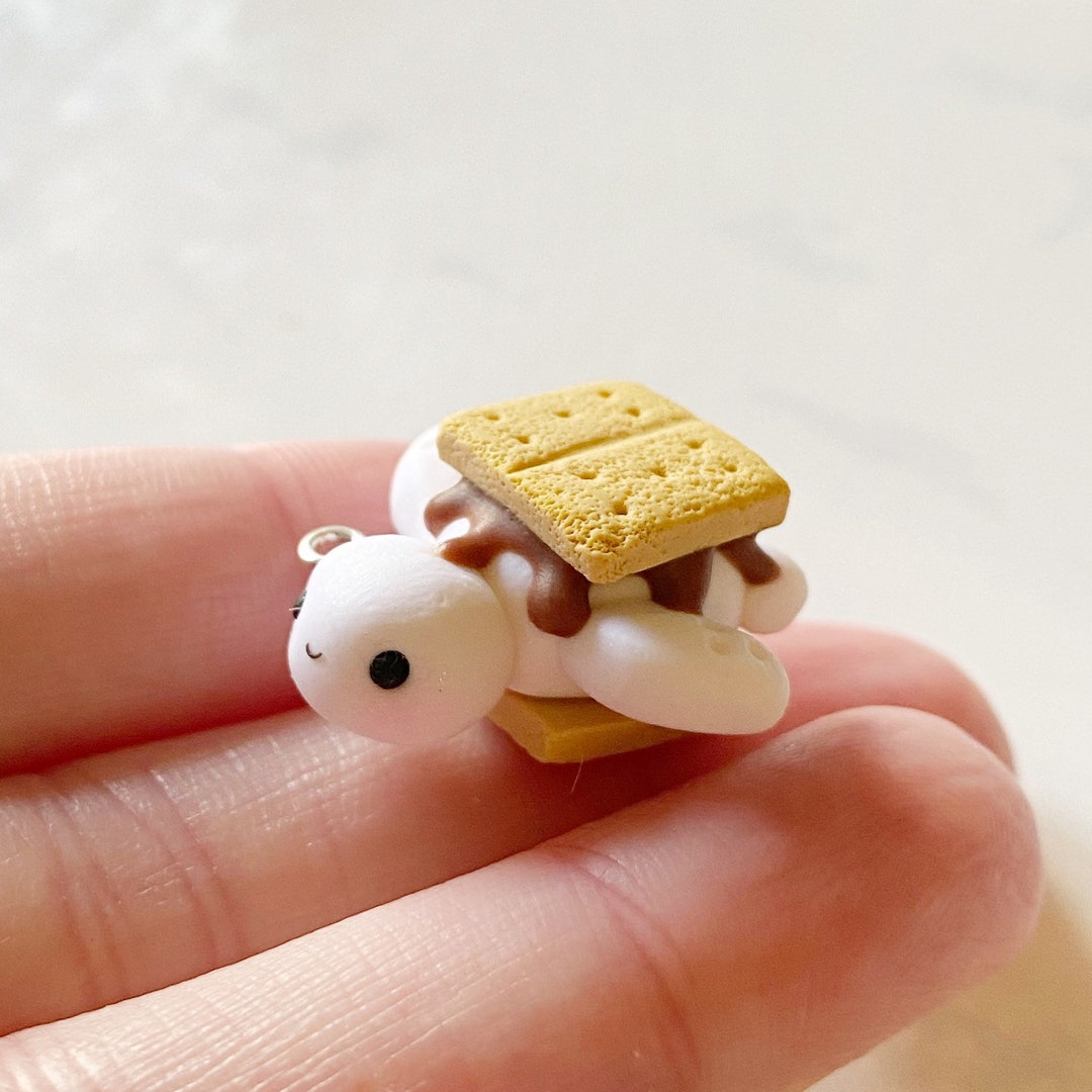 S’mores Turtle Kawaii - Polymer Clay Charms- Stitch Markers - Etsy