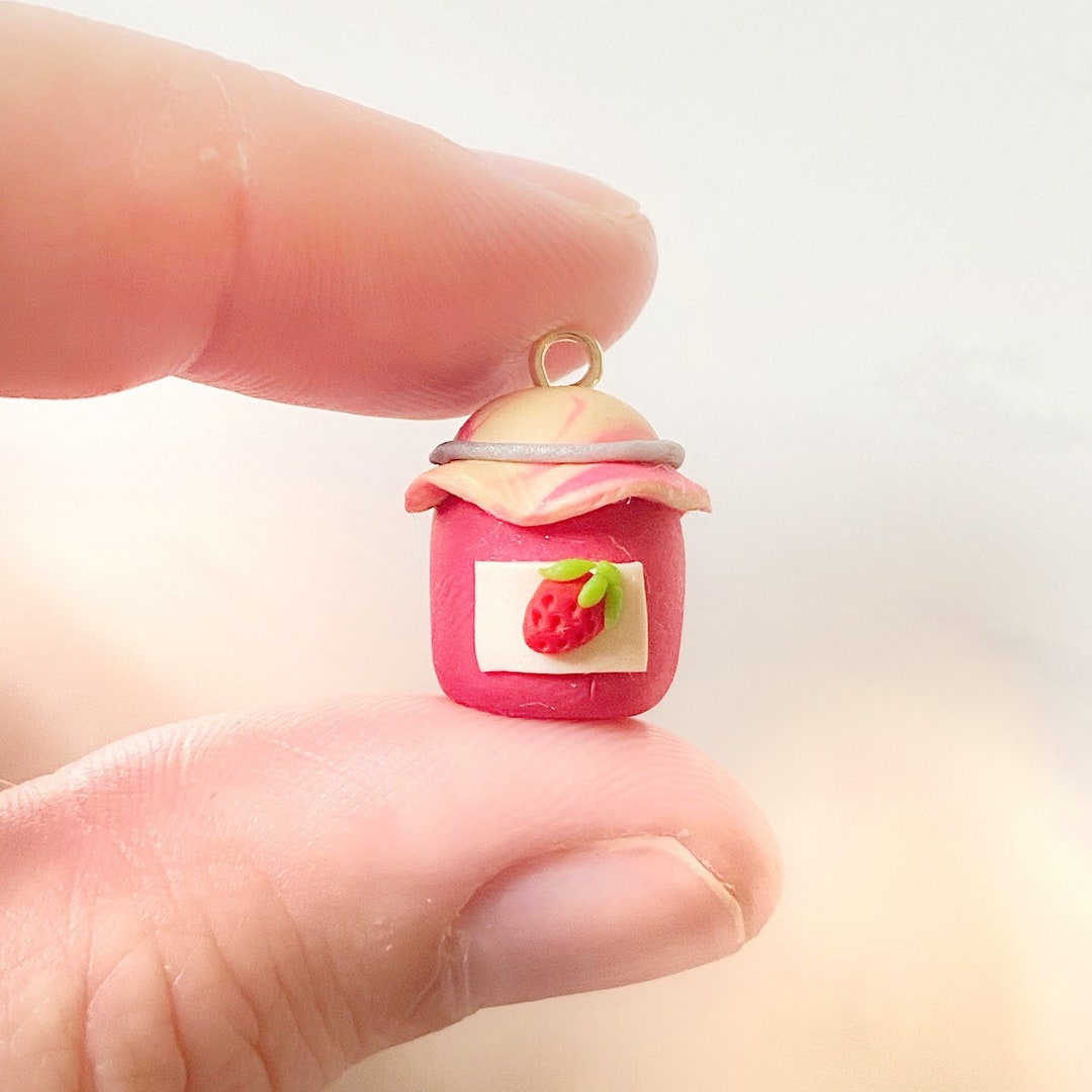 Strawberry Jam Charm- Polymer Clay Charms- Stitch Markers - Etsy