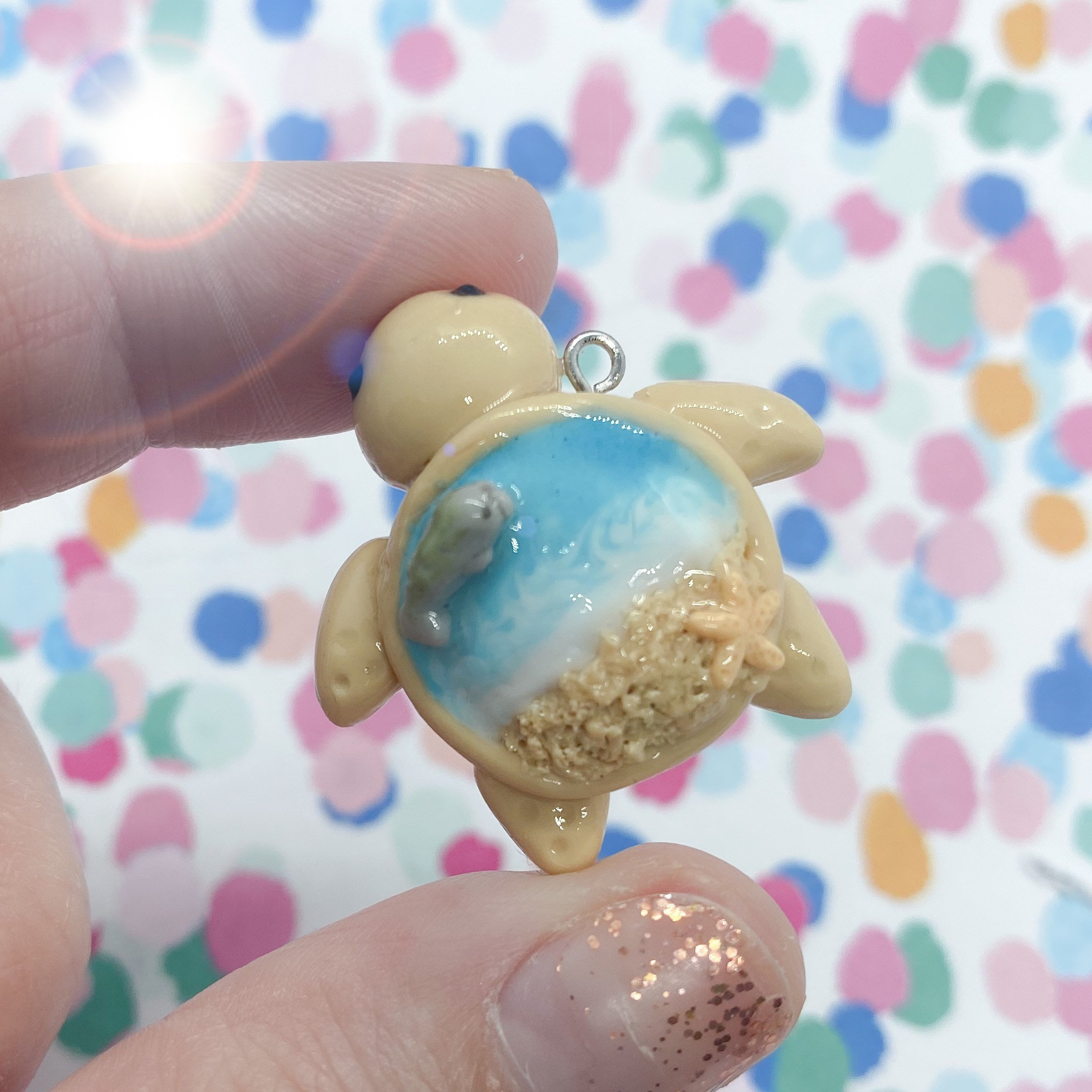 Beach Sea Turtle Manatee Kawaii Polymer Clay Charm-stitch - Etsy