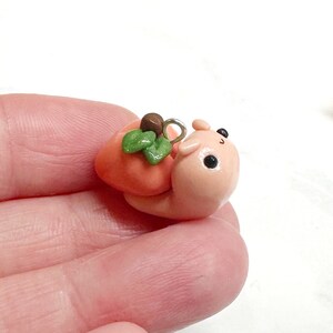Peach Snail Kawaii Charm- Polymer Clay Charm- Stitch Marker - Etsy
