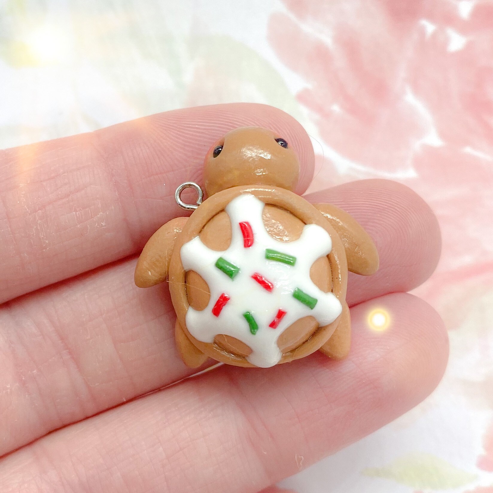 Gingerbread Kawaii Turtle-polymer Clay Charm Stitch Marker - Etsy