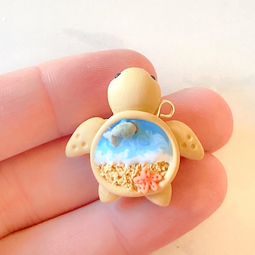 Strawberry Turtle Kawaii Charm Polymer Clay Charm Stitch - Etsy