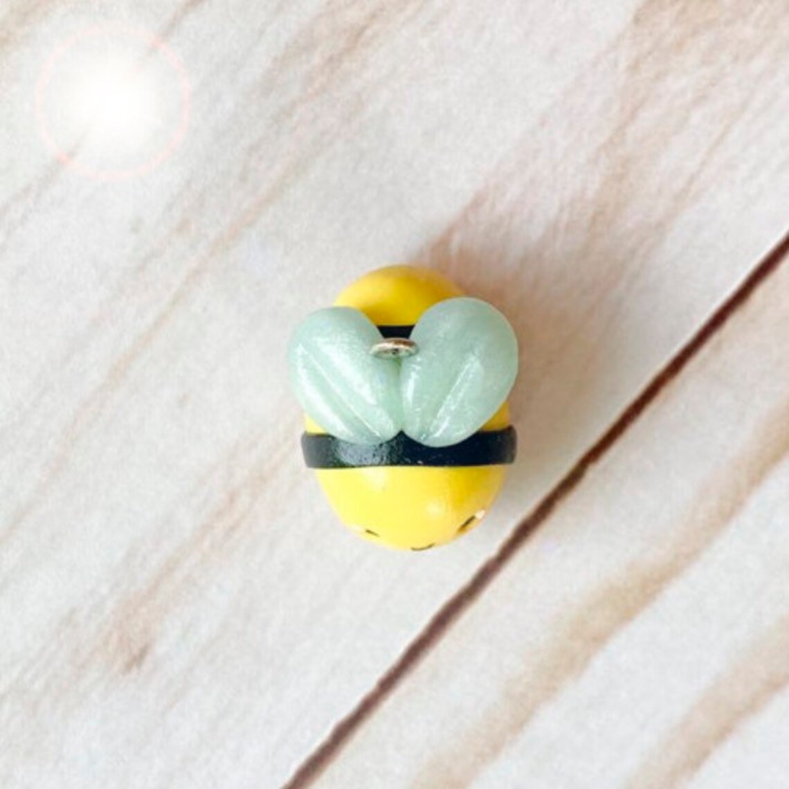 Kawaii Bee Charm- Polymer Clay Charm-stitch Marker - Etsy