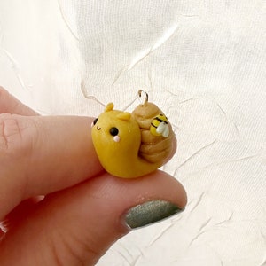 Bee Hive Snail Kawaii Charm- Polymer Clay Charm- Stitch Marker - Etsy