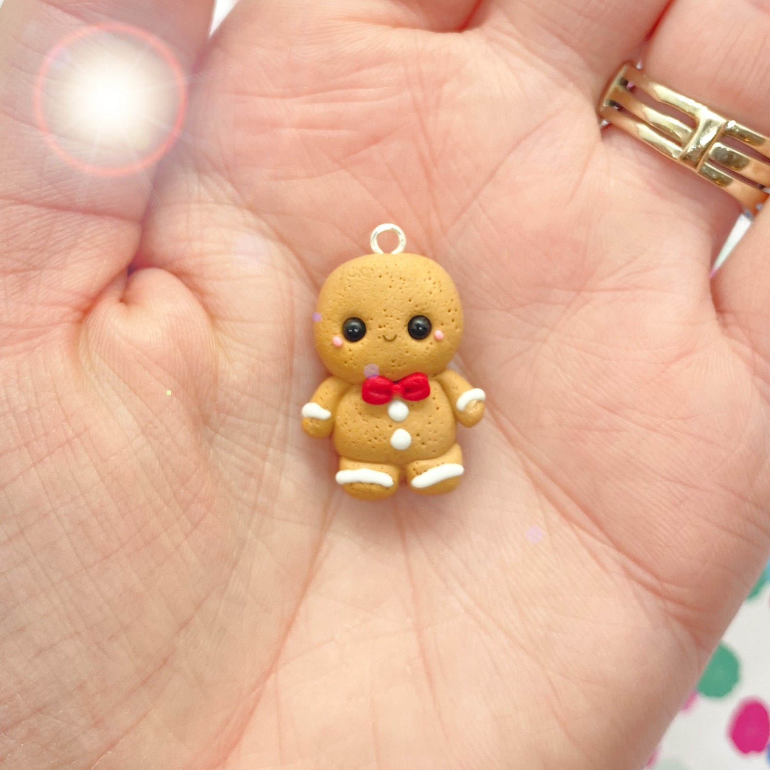 Kawaii Gingerbread Man Charm-polymer Clay Charm-kawaii Charm - Etsy