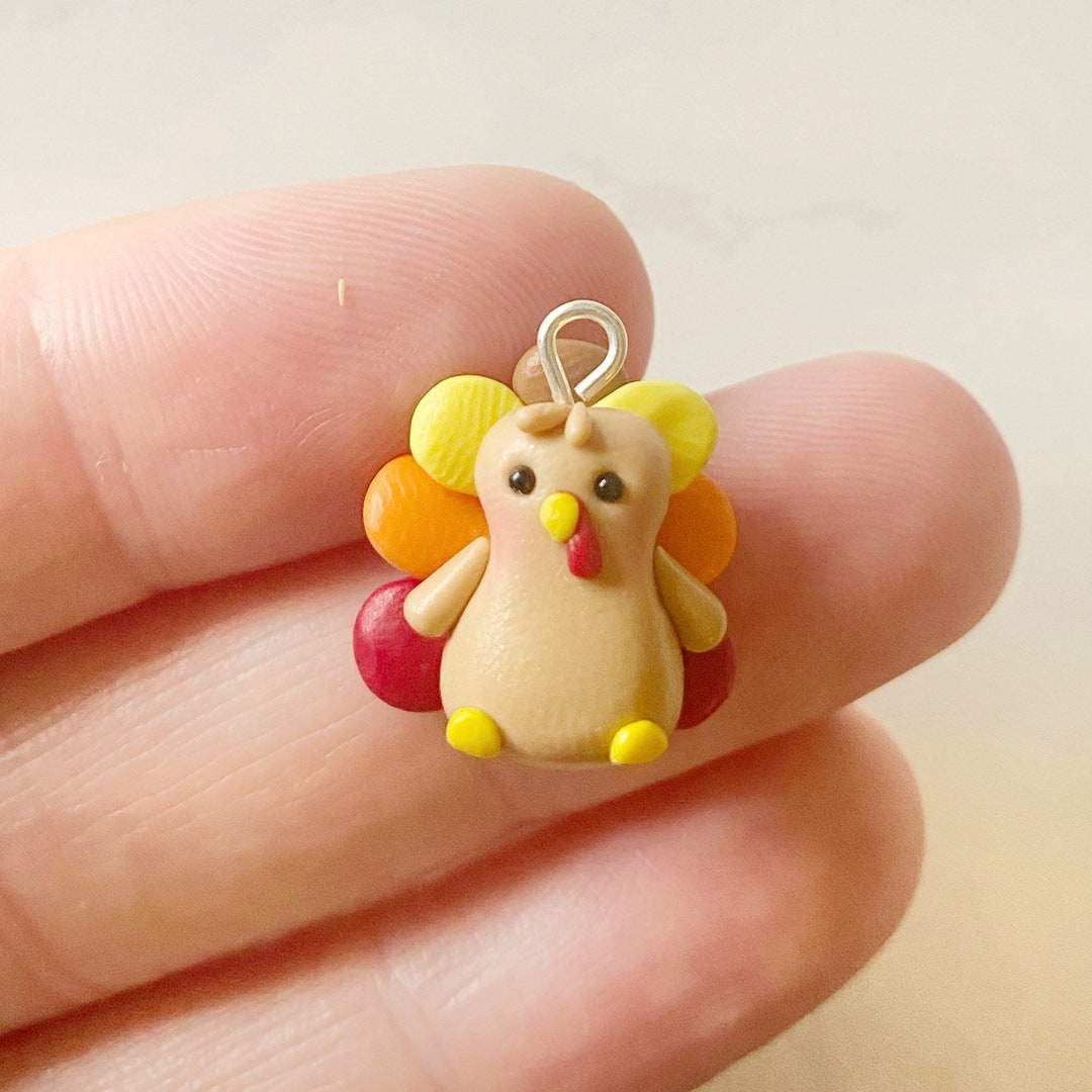Turkey Kawaii Charm- Polymer Clay Charm- Stitch Markers - Etsy