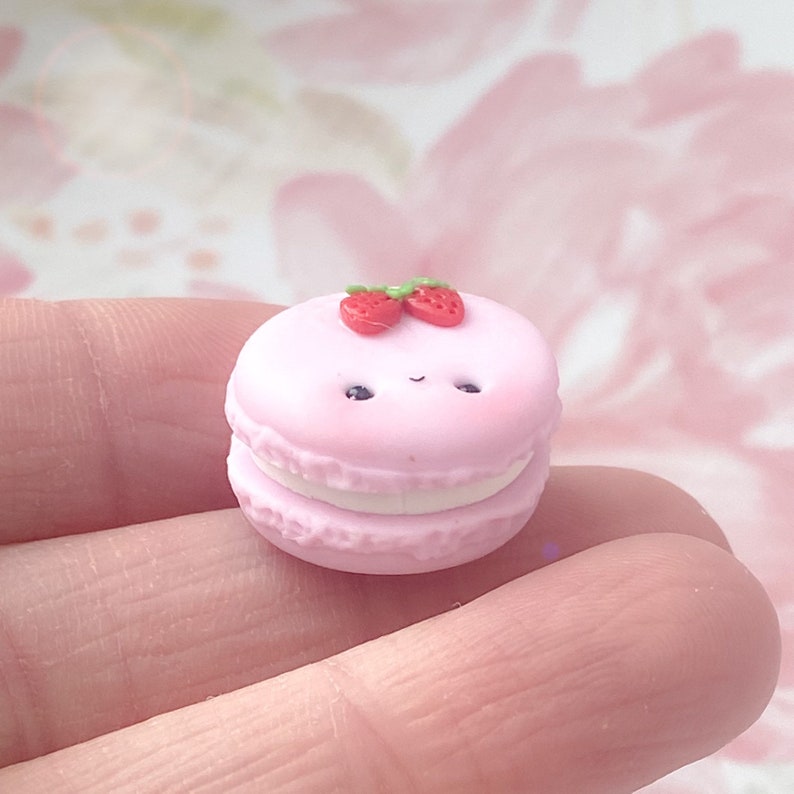 Strawberry Kawaii Macaron Polymer Clay Charms Stitch Marker | Etsy