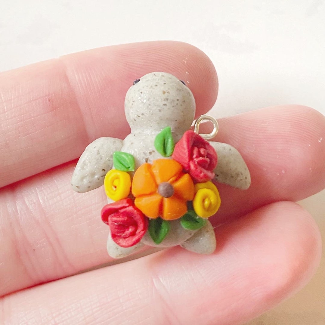 Fall Turtle Charm- Polymer Clay Charms- Stitch Markers - Etsy