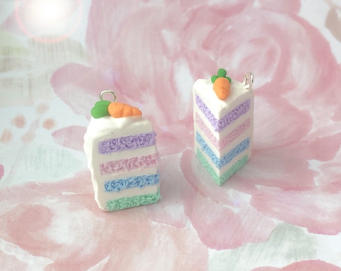 Pastel Easter Cake Polymer Clay Charms Stitch Marker - Etsy