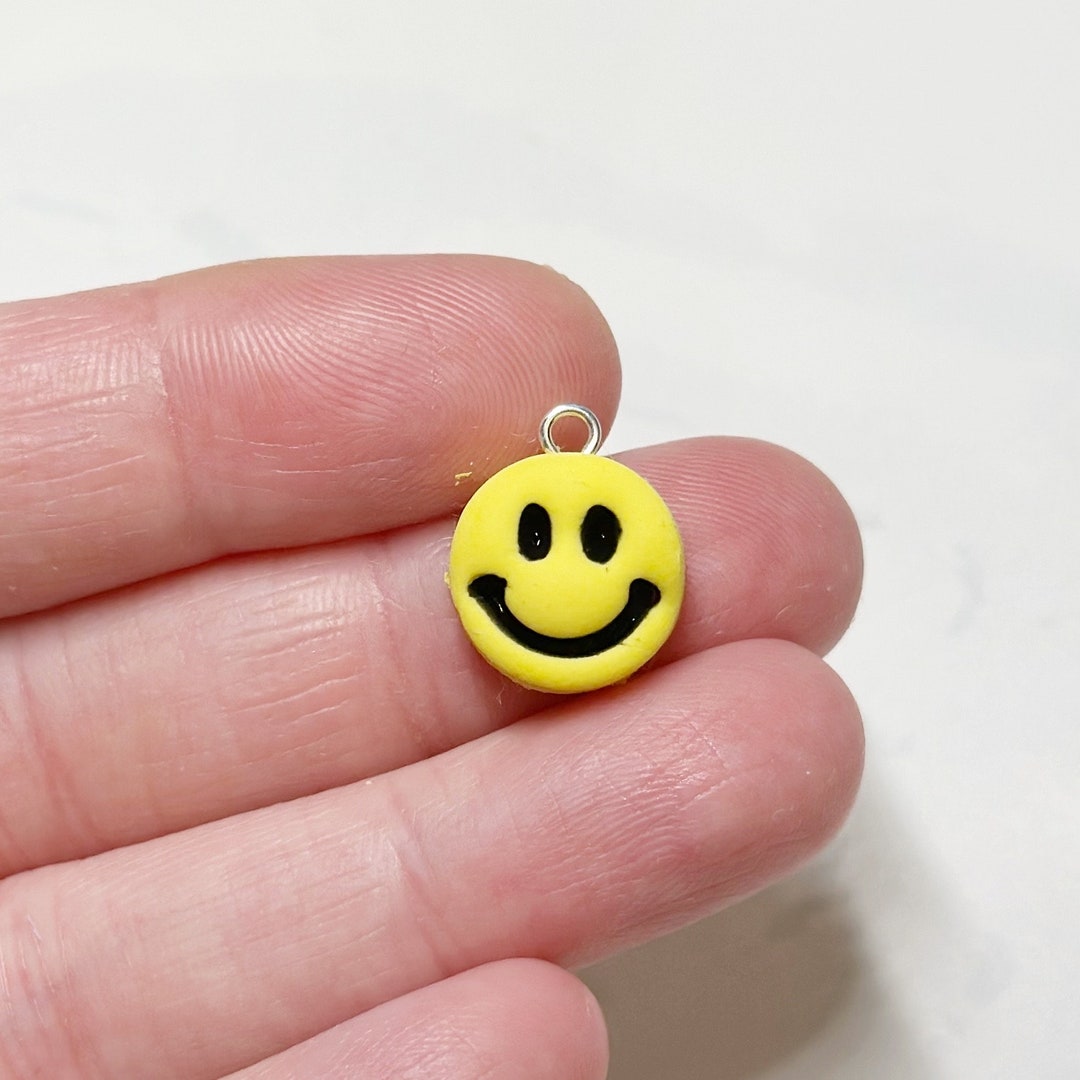 Smiley Face Clay Charm- Polymer Clay Charm- Stitch Marker - Etsy