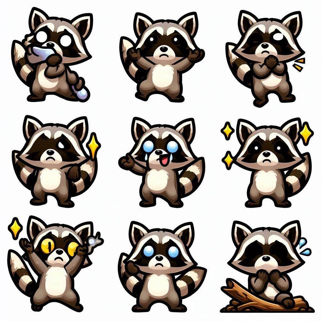Cute Raccoon Emote for Streamers & Chat - Etsy