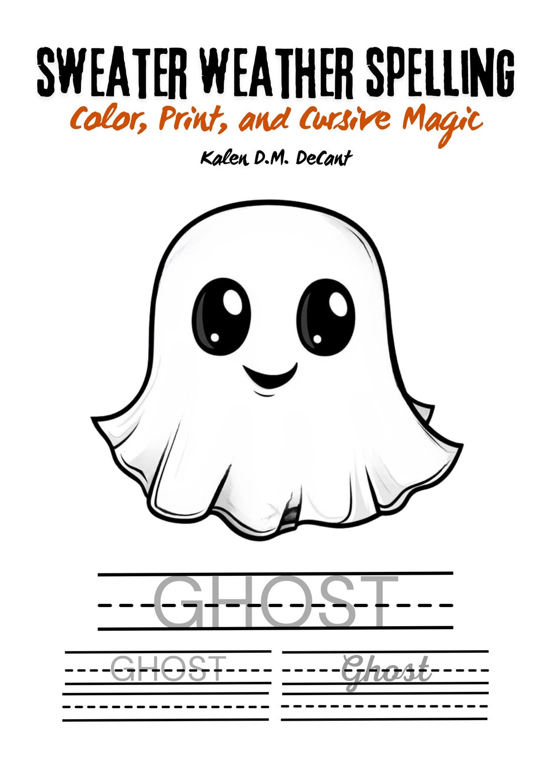 Sweater Weather Spelling Color Print and Cursive Magic Coloring Book ...