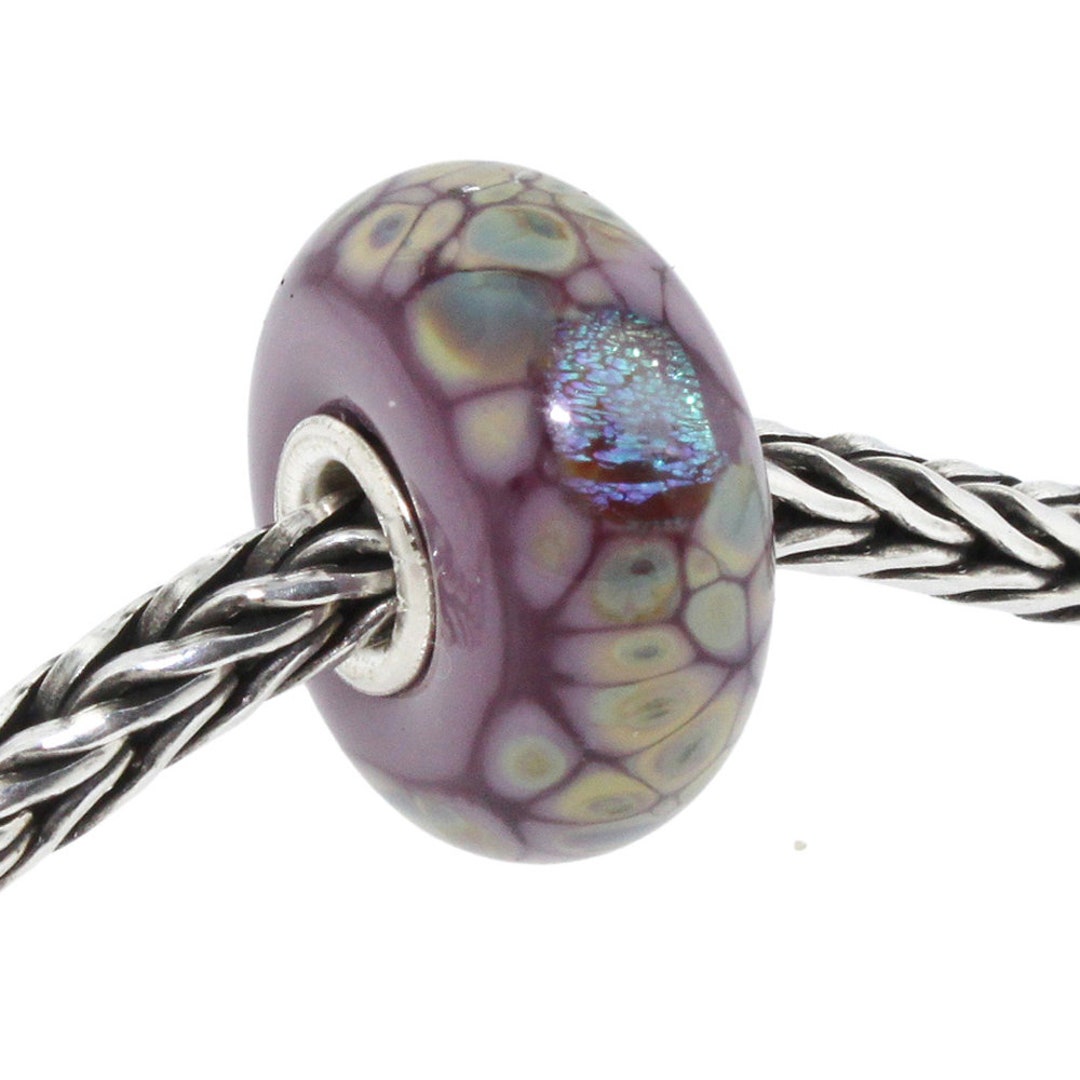 Authentic Trollbeads Glass 62019 Purple Flower Mosaic - Etsy