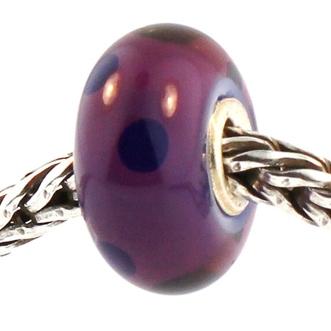 Authentic Trollbeads Glass 61331 Purple Dot - Etsy UK