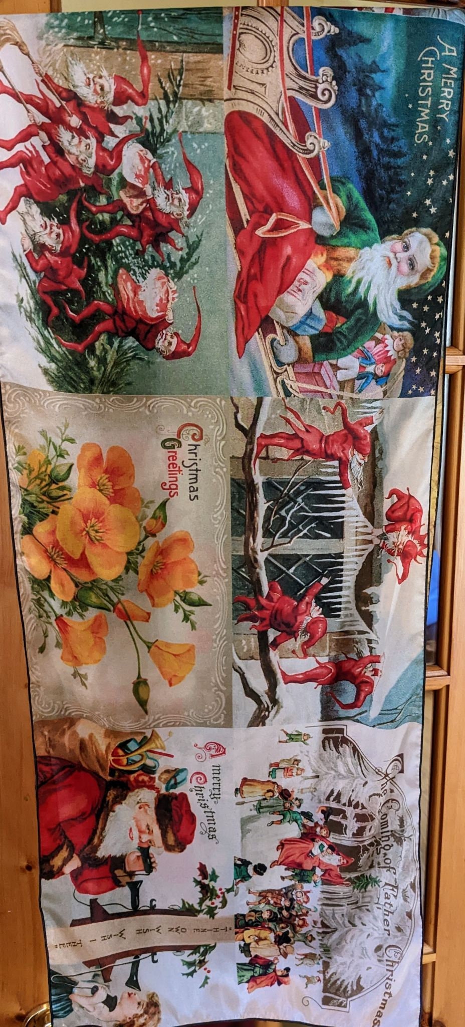 Christmas Silk Scarf Winter Themed Scarf, Winter Ball, Christmas ...
