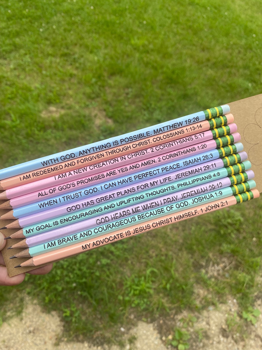 Biblical Truths Pencil Set - Engraved Pencils Ticonderoga Pencils Words ...