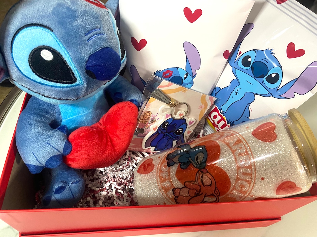 Stitch Inspired Gift Box Stitch Valentines Gift Box Stitch Valentines Gift Stitch Gift Box ...