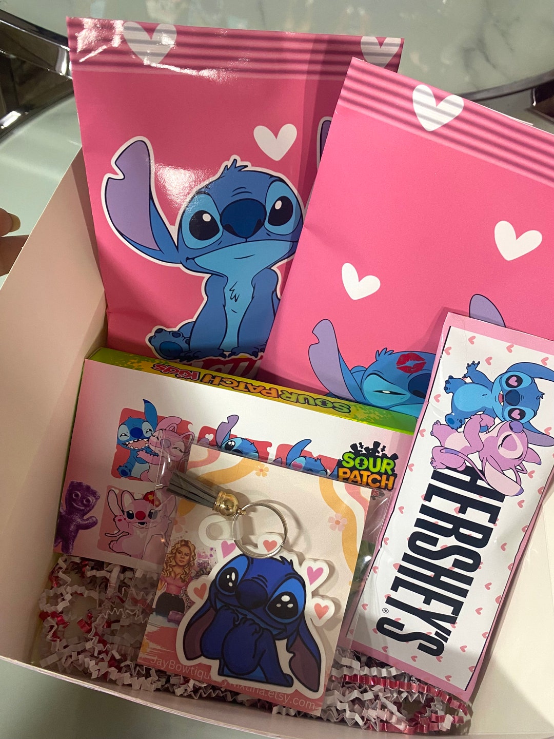 Stitch Inspired Gift Box Stitch and Angel Valentines Box Stitch Gift Box for Her Stitch Gift for ...