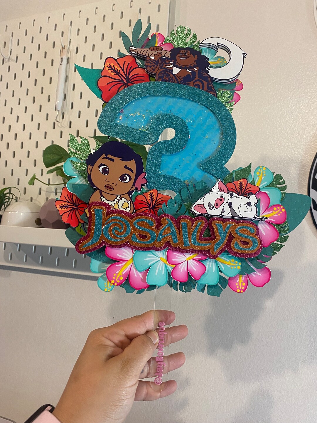 Moana Cake Topper Moana Birthday Decor Moana Personalized - Etsy