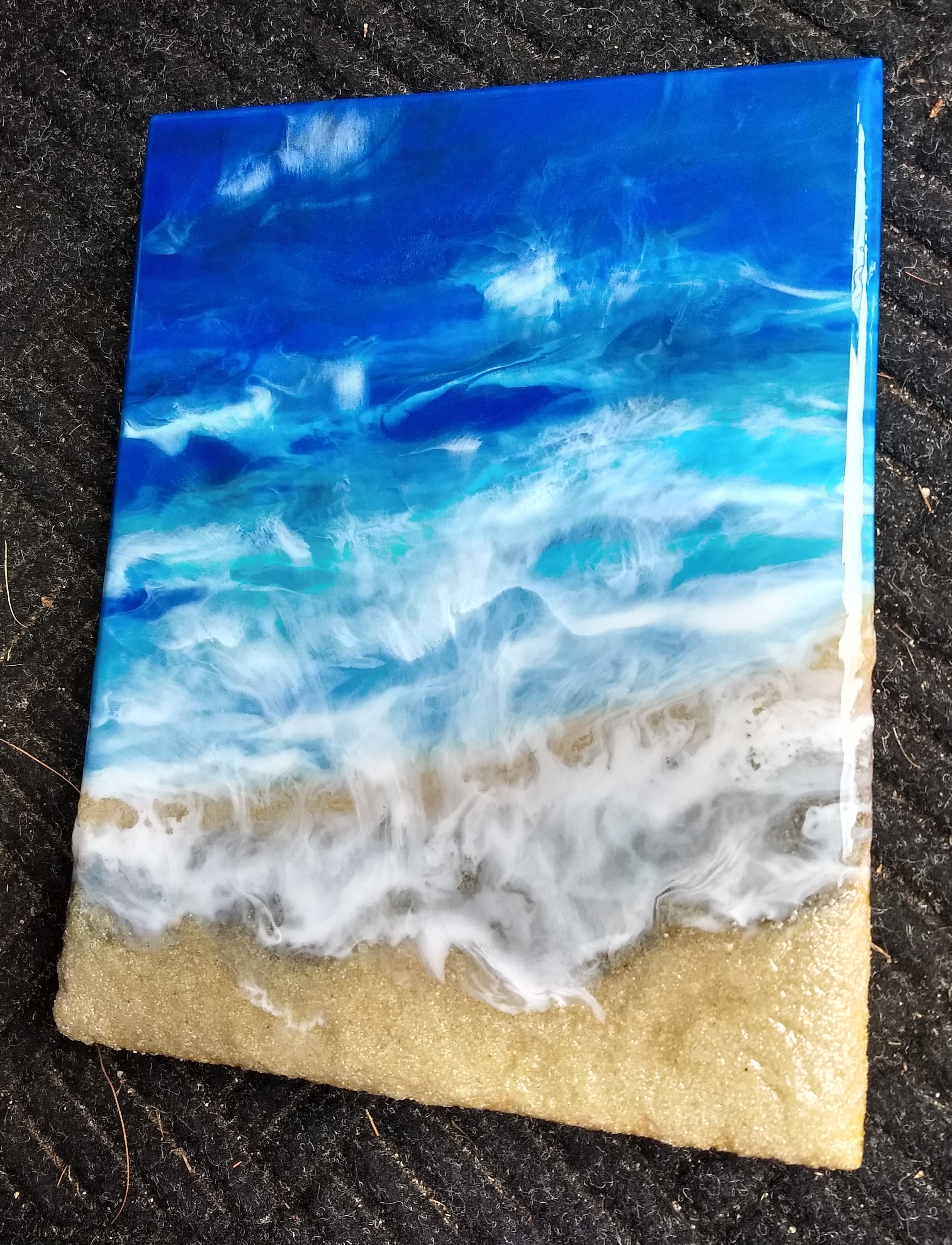 Painting Art & Collectibles Beach Scene Resin Wall Art etna.com.pe