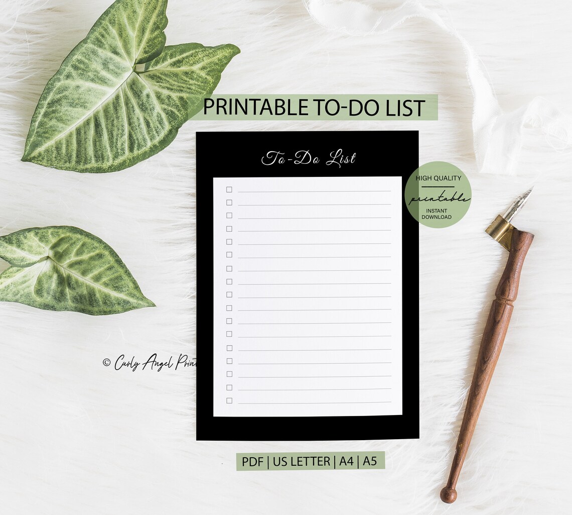 Printable to Do List Instant Download Print at Home Simple Planner ...