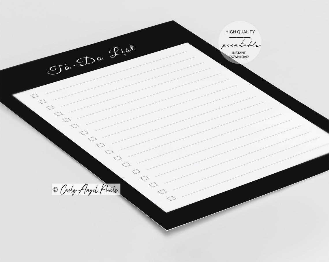 Printable to Do List Instant Download Print at Home Simple Planner ...