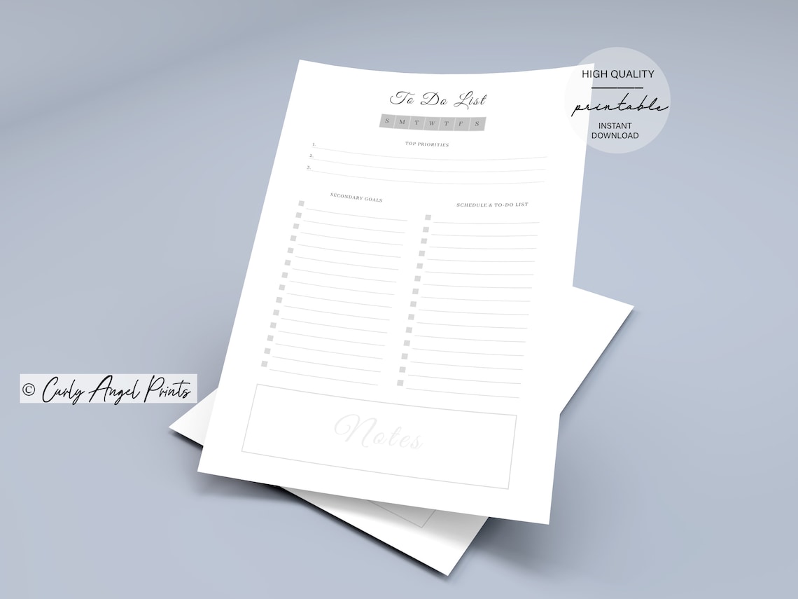 Printable to Do List Instant Download Print at Home Simple - Etsy