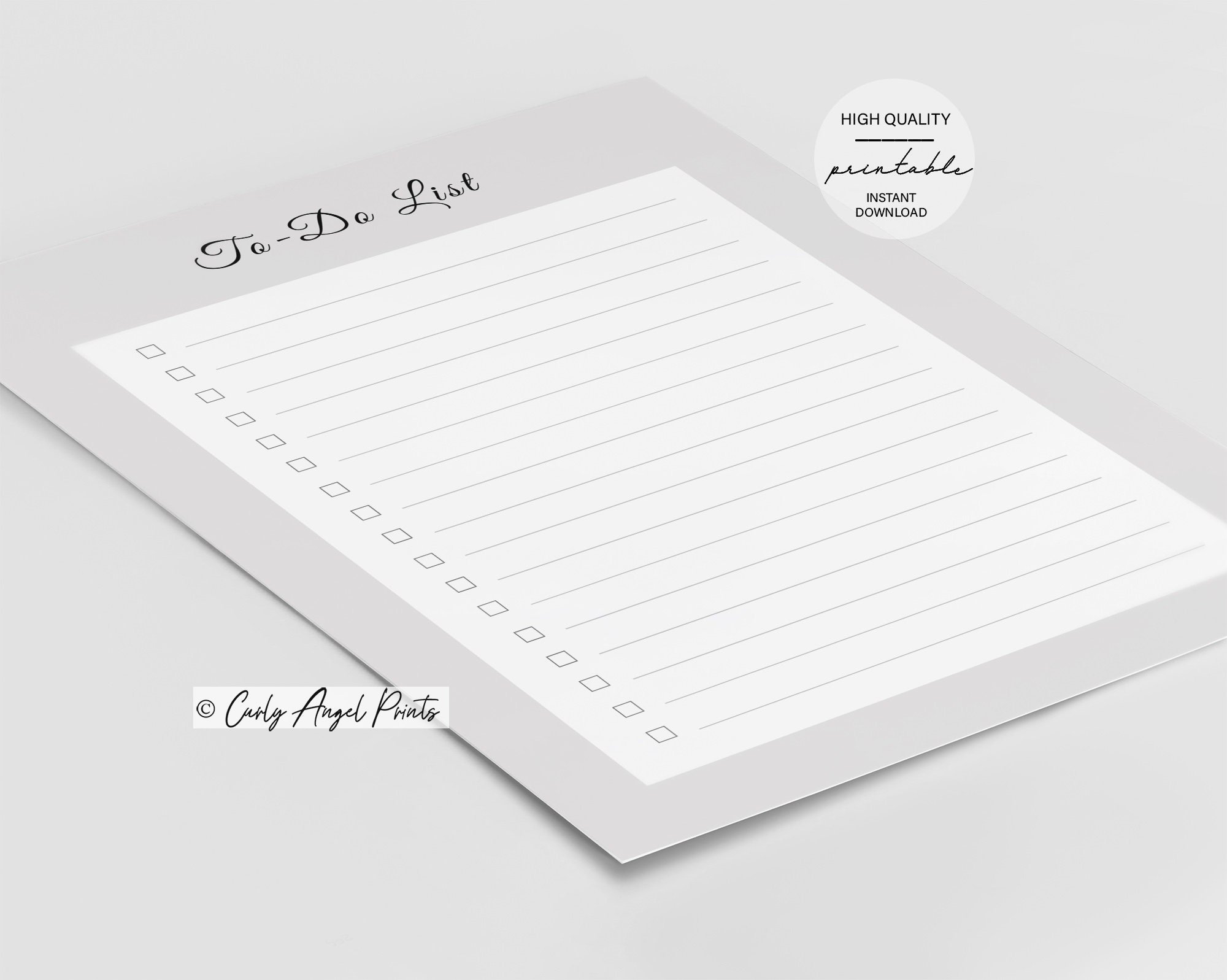 Printable to Do List Instant Download Print at Home Simple Planner ...
