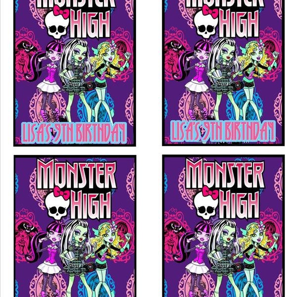 Monster High Candy Wrappers - Etsy