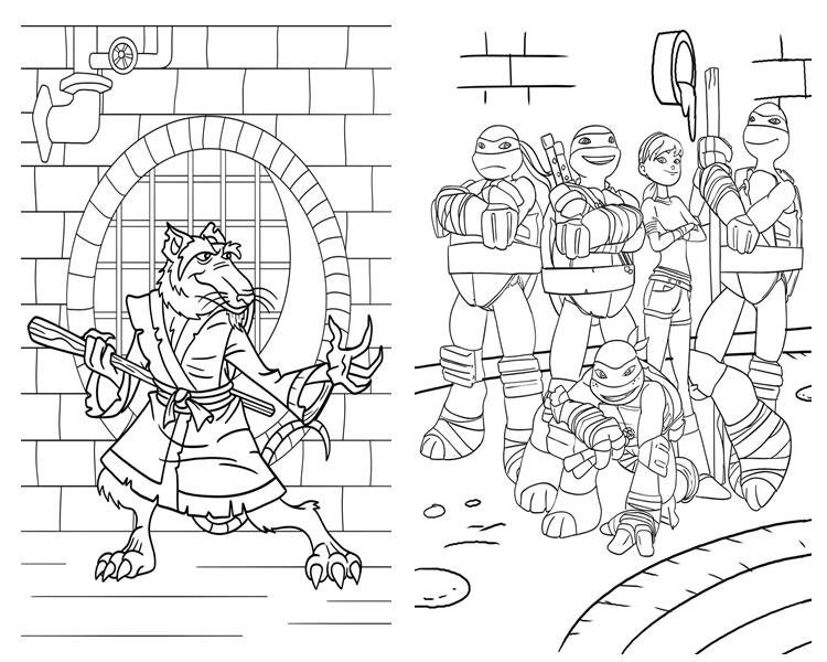 Ninja Turtles Coloring Pages Splinter