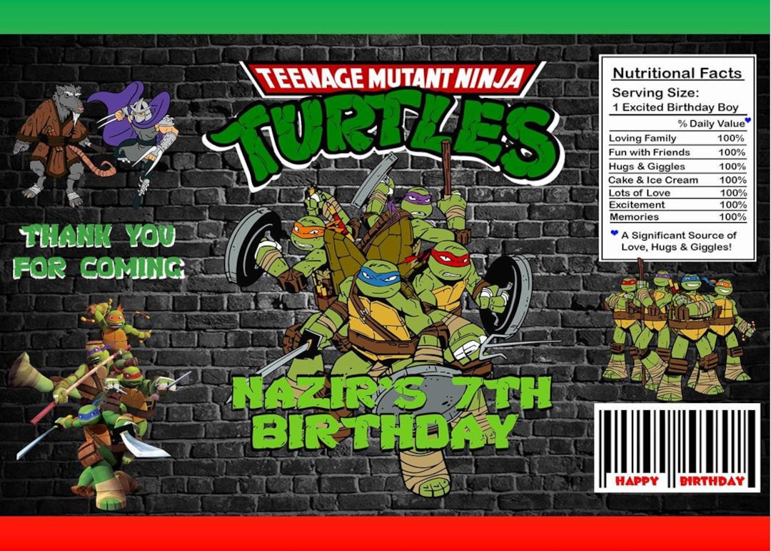 Ninja Turtles * Ninja Turtles Chip Bag * Ninja * Turtles * Party ...