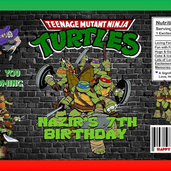 Ninja Turtle Chip Bag - Etsy