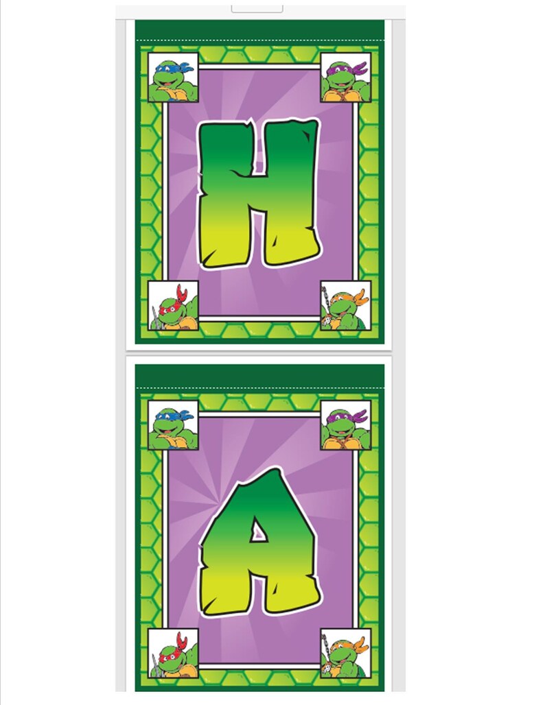 Ninja Turtles Ninja Turtles Banner Ninja Turtles Party Birthday Kids ...
