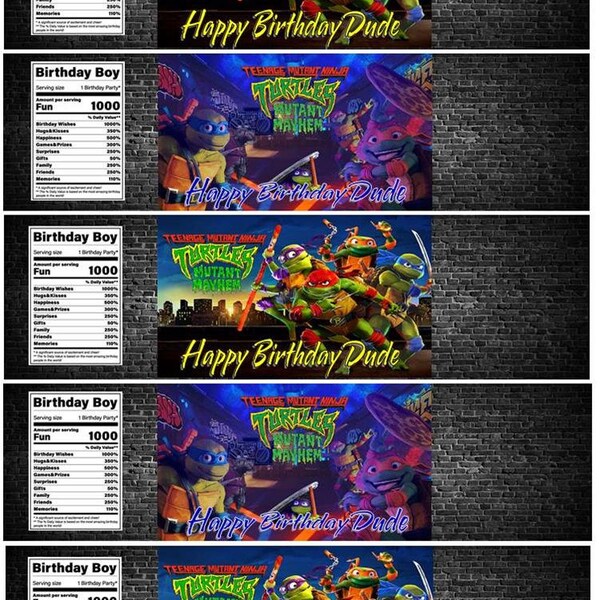 Ninja Turtle Water - Etsy