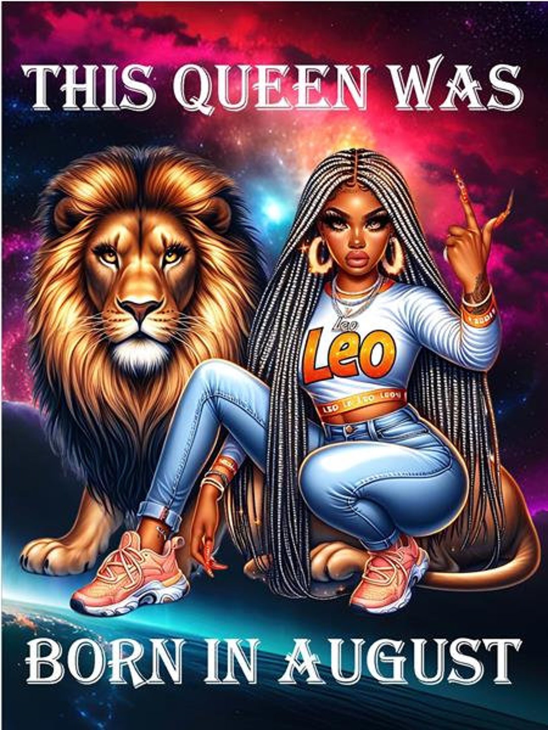 Black Queen * Leo * Lion * This Queen Was Born in August * August Girl ...