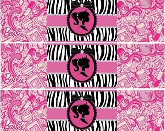 Barbie * Barbie Water Bottle Labels * Birthday Girl * Girl Birthday ...