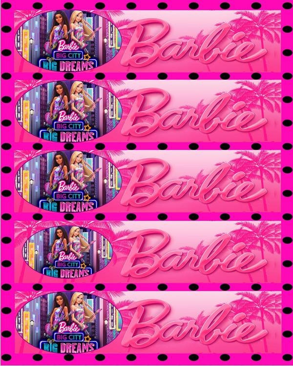 Barbie * Barbie Water Bottle Labels * Birthday Girl * Girl Birthday ...