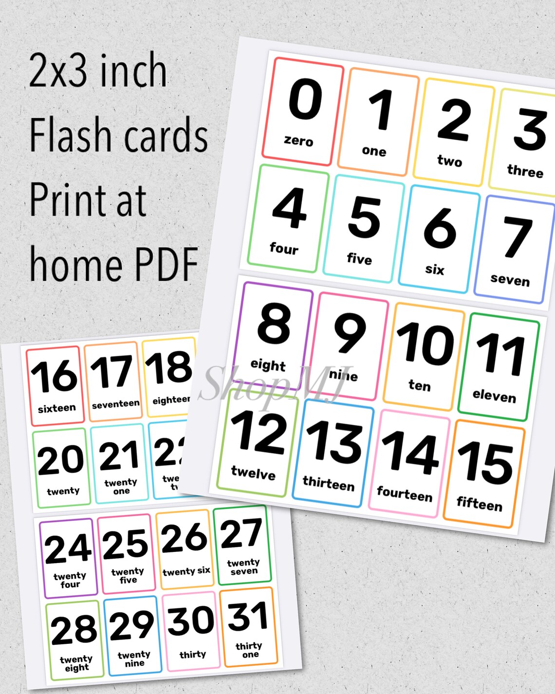 1-100 Flash Cards for Pre-school / Kindergarten - Etsy