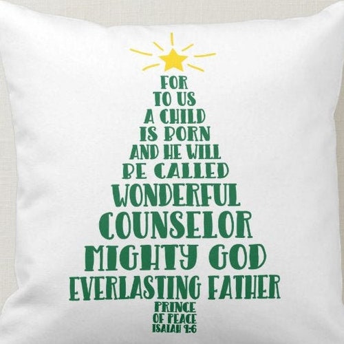 Isaiah 9:6 SVG Christmas Tree Svg Christmas Bible Verse Svg | Etsy