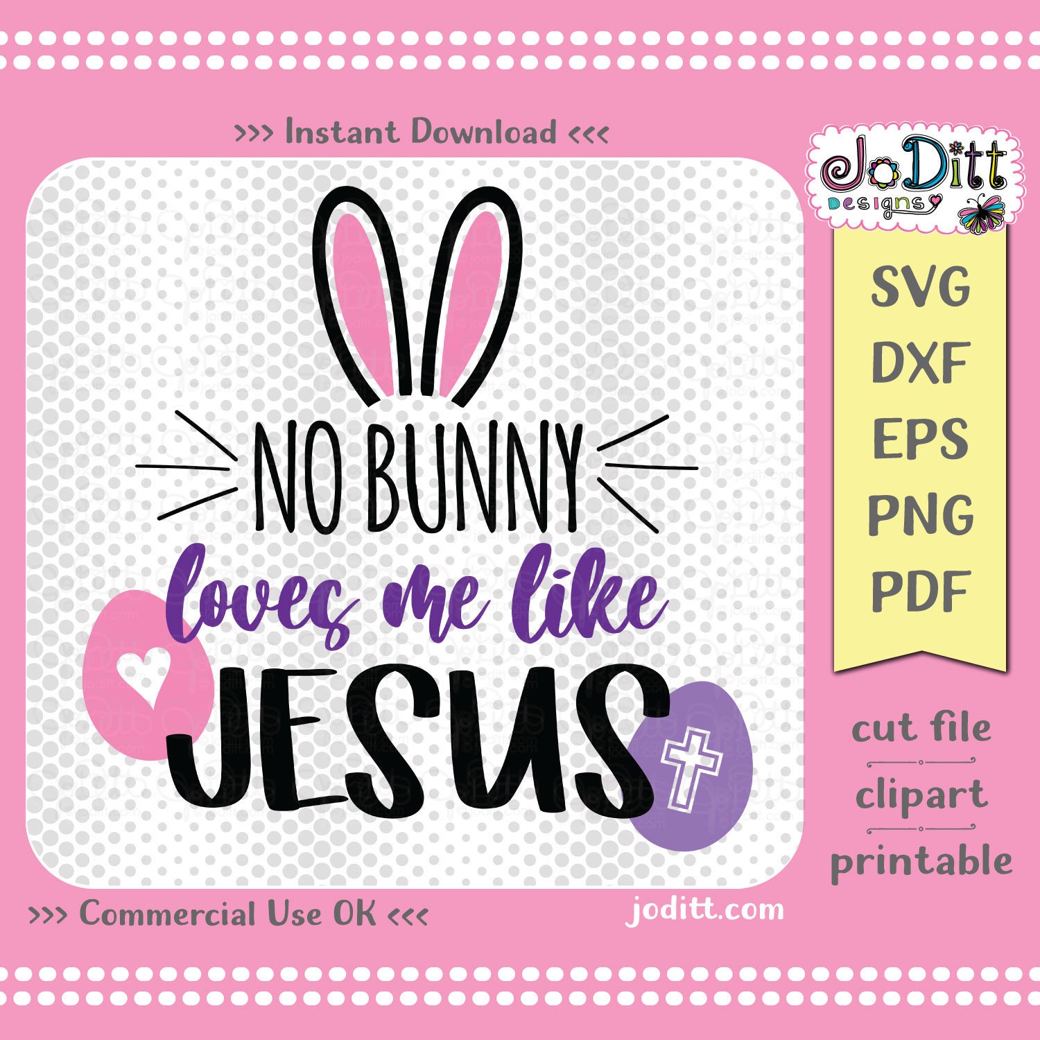 No Bunny Loves Me Like Jesus SVG - Jesus Easter Svg - Christian Easter ...