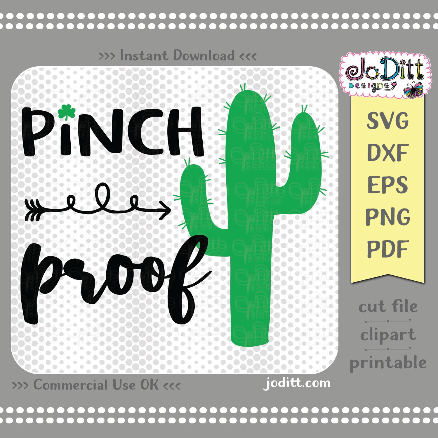 Pinch Proof SVG - St Patricks Day Svg - Cactus Svg - Shamrock Svg ...