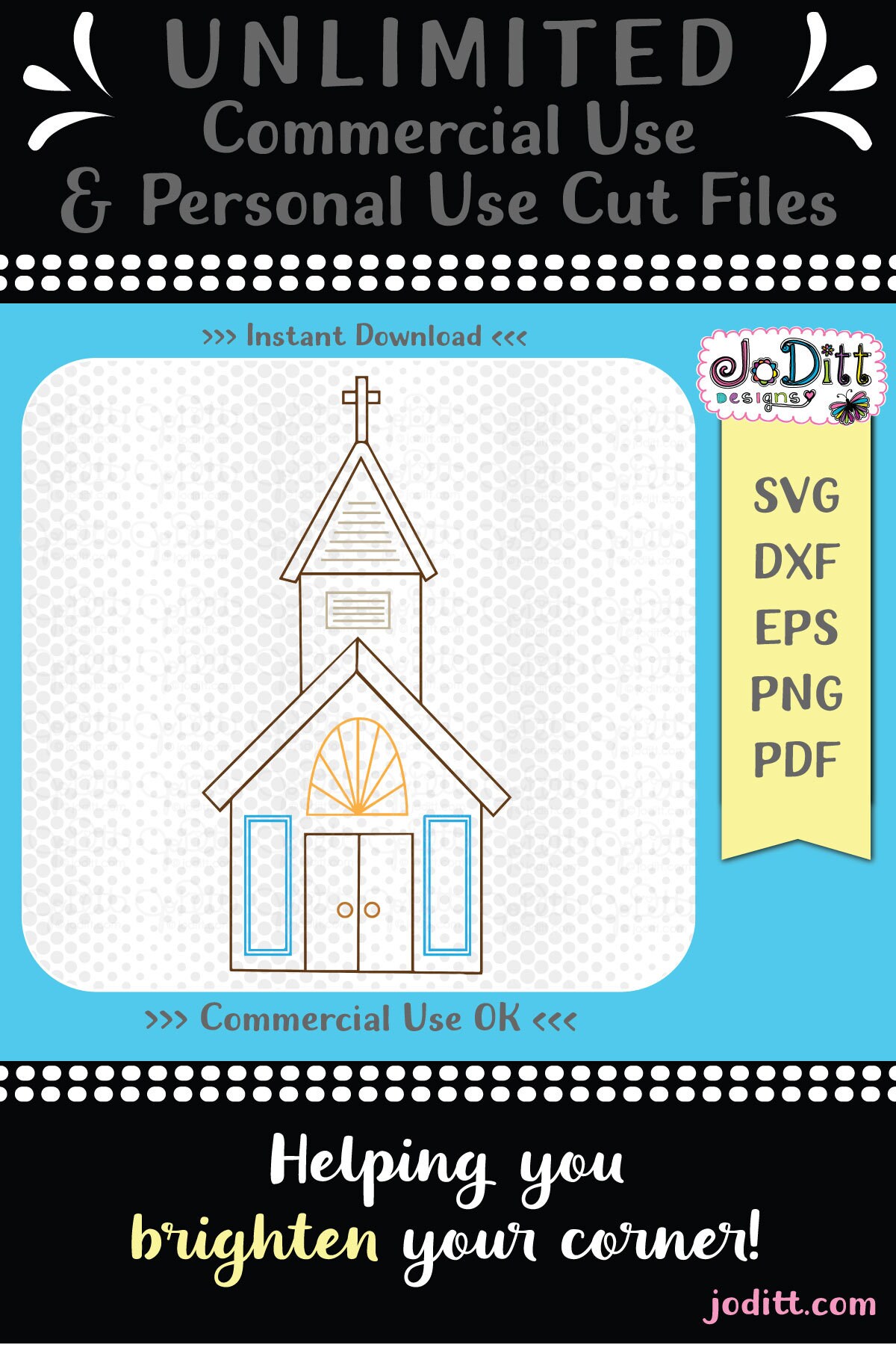 Church SVG Church Clipart Cross Svg Christian Svg Religious Svg Cross ...