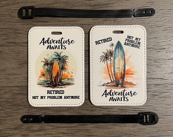 Retirement Gift, Leather Luggage Tags Teacher Retirement Class Gift ...