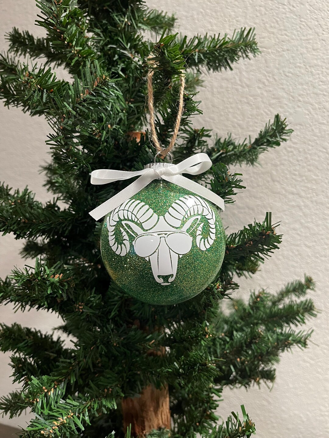 Custom Ram Ornament - Custom Glittered Ram Lover Christmas Ornament ...