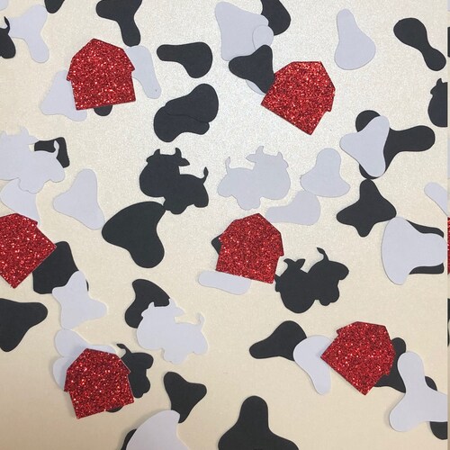 Cow Confetti Farm Animal Confetti Confetti Barnyard | Etsy