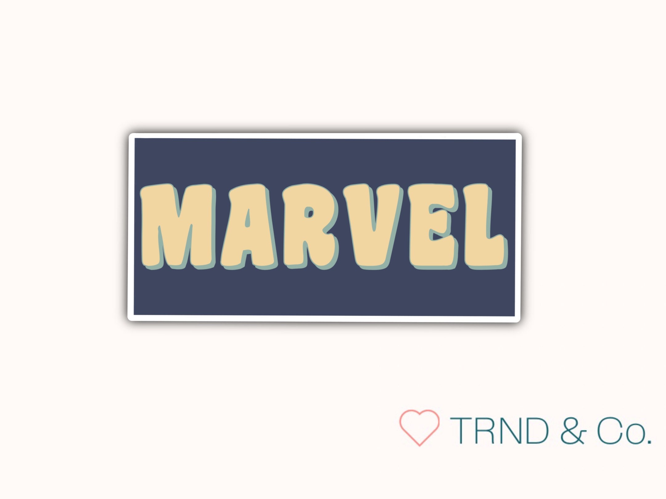 Marvel Sticker Retro Logo Sticker Aesthetic Sticker | Etsy
